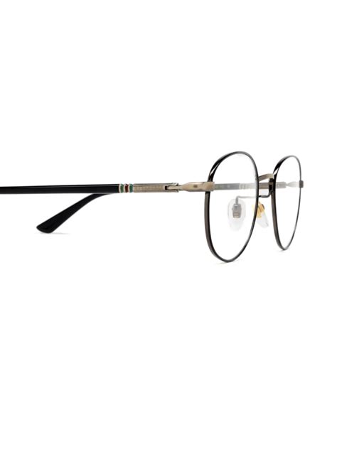 Gucci Eyewear Oval Frame Glasses Black Farfetch