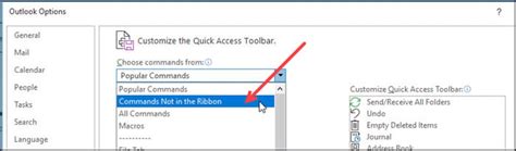Microsoft Outlook Quick Access Toolbar