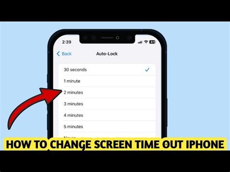 How to Change Screen Time out on an iphone (auto lock iphone) - YouTube