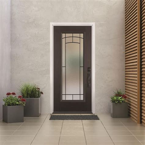 Masonite Fiberglass Doors With Glass The Home Depot