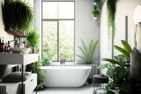 Premium Ai Image Interior Of An Urban Jungle Concept Vertical View Of