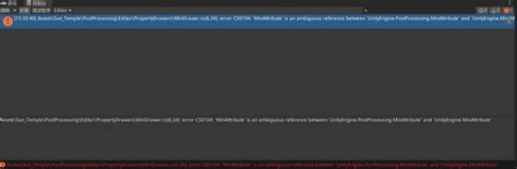 Unity素材导入后提示c脚本错误 技术问答 Unity官方开发者社区