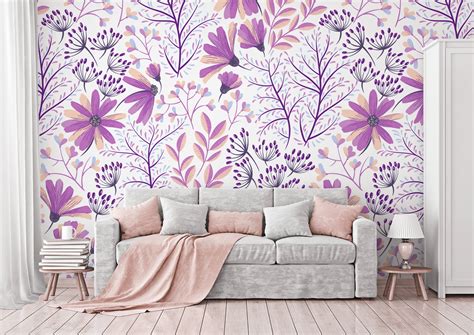 Lilac Wallpaper Bedroom