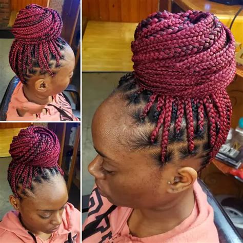 19 Bewitching Burgundy Knotless Braids To Try In 2024