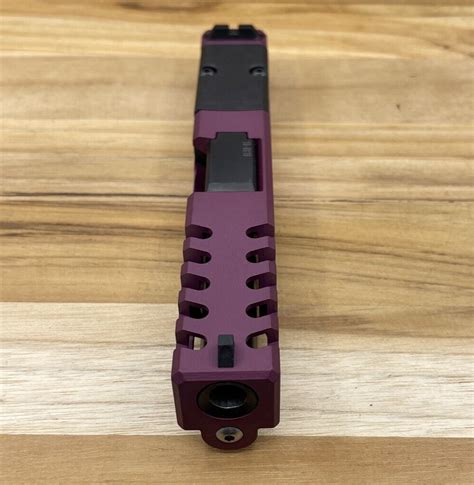 Glock 17 Pattern Slide Black Cherry Style 8a Complete With Black Barrel Rmr Cut Kineti Tech