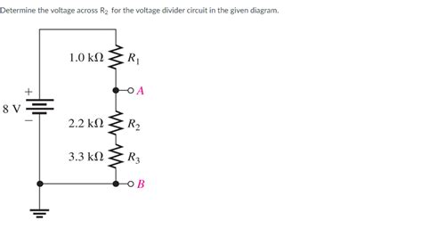 solved determine the voltage across r2 for the voltage