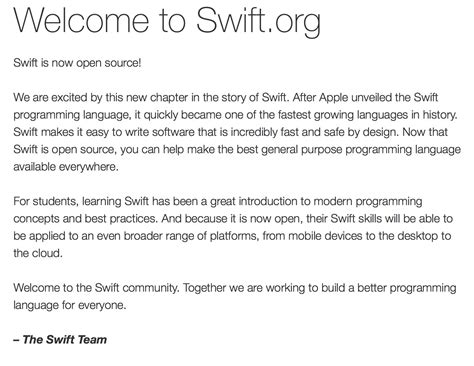 le langage de programmation d apple swift devient open source