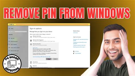 How To Remove PIN From Windows YouTube