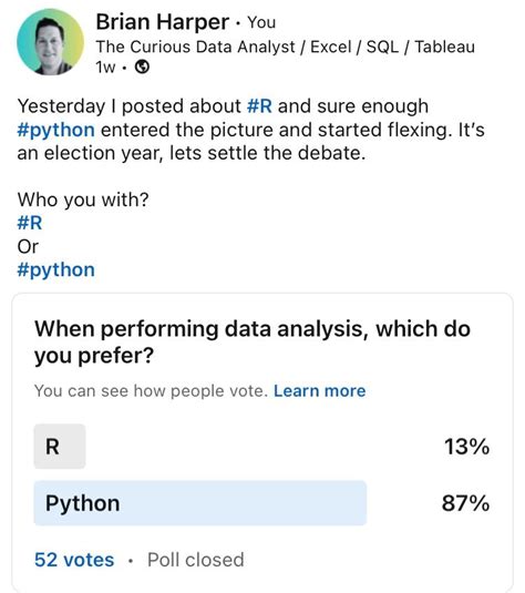Brian Harper On Linkedin ⭐️the People Have Spoken⭐️ Python Is King👑