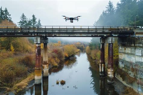 Premium Photo A Drone Inspecting A Bridge For Structural Integri