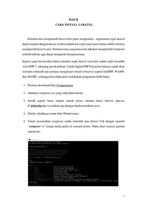 Modul Buku Fp Final Cara Install Laravel 7 Bab Ii Cara Install