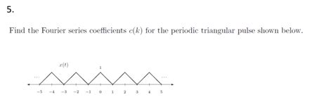 Solved Find The Fourier Series Coefficients Ck For The