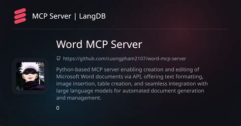 Word Mcp Server Langdb