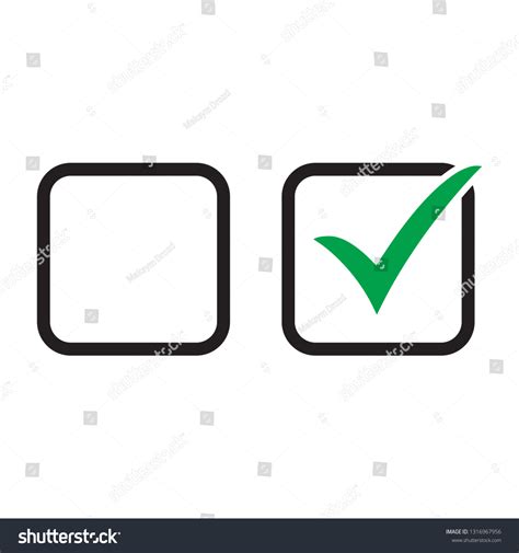 Checkbox Set Blank Checked Checkbox Vector 库存矢量图免版税1316967956 Shutterstock