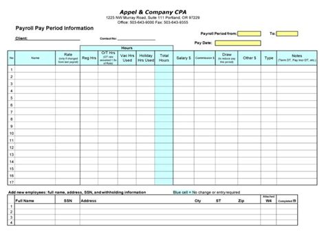40 Free Payroll Templates And Calculators ᐅ Templatelab