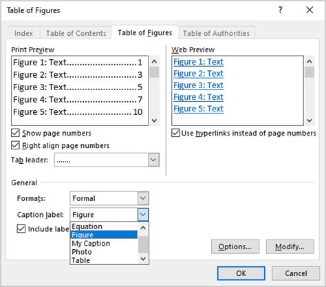 How To Create Table Of Figures And List Of Tables Microsoft Word 365