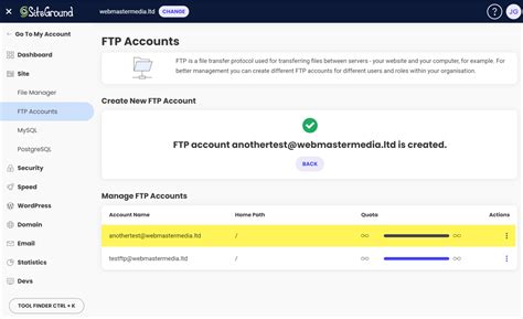 How To Create And Manage FTP Accounts In SiteGround S Site Tools 2023