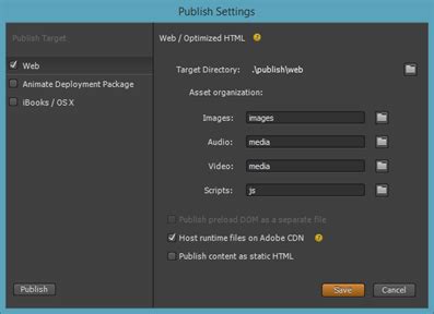 Adobe Edge Animate CC Publishing Your Composition