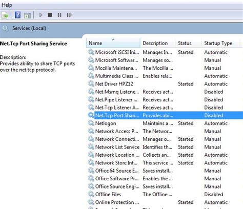 enabling wcf net tcp port sharing for multi process port sharing