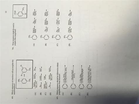 Solved Which sequence of reactions will accomplish this | Chegg.com
