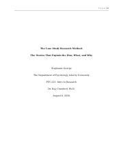 Case Study Assignment PSYC 255 08 2020 Docx Page 1 The Case Study Research Method The