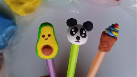 Прикраси на ручку з воздушного пластиліну Youtube