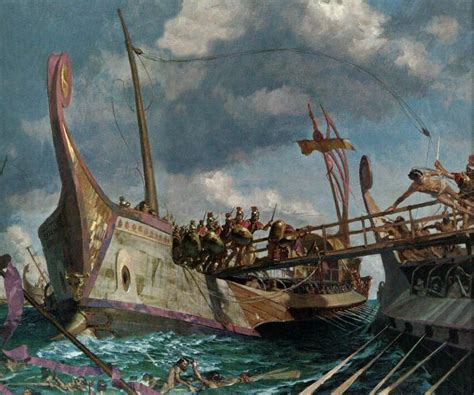 Naval Battle Between The Romans And Carthaginians 260 Bc Roman