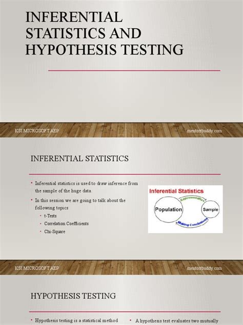 Inferential Statistics And Hypothesis Testing Pdf Statistical