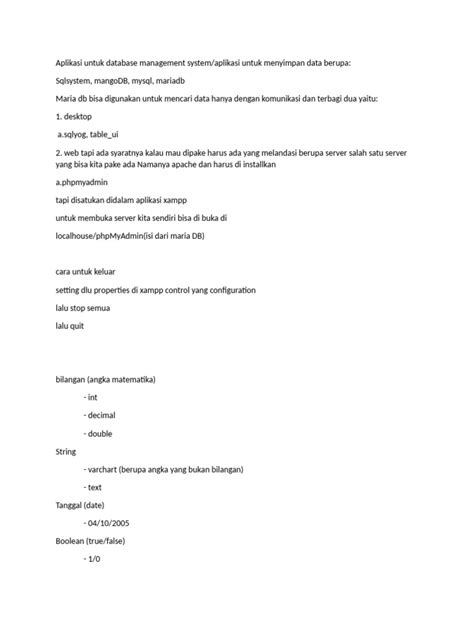 Aplikasi Database Komputer Pdf