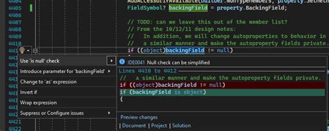 Use Is Null Check Is Suggesting Is Object Instead Of Is Null Issue Dotnet
