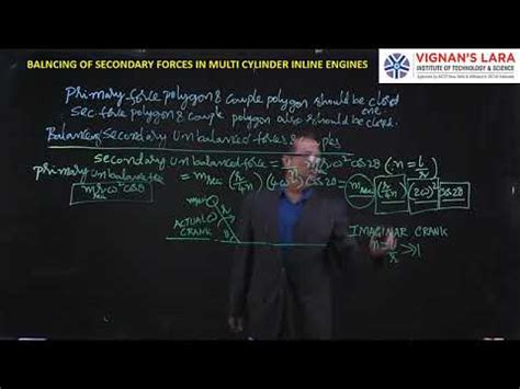 5 9 Secondary forces balancing in INline engines analysis and problems - YouTube