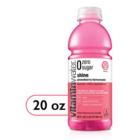 Glaceau Zero Vitamin Water Shine Strawberry Lemonade