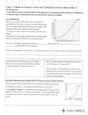 Understanding Rates Of Change In Linear And Quadratic Functions Course Hero