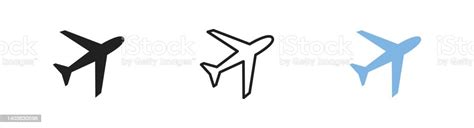 평면 아이콘 집합입니다 비행기 아이콘 세트 벡터 일러스트레이션 비행기 기호 컬렉션입니다 비행기에 대한 스톡 벡터 아트 및 기타 이미지 Istock