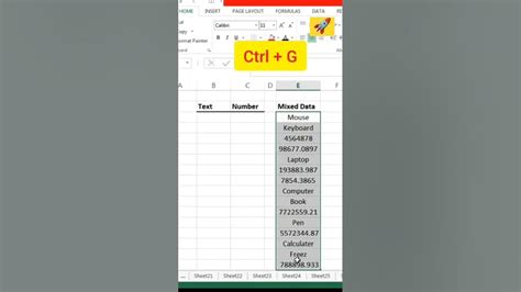 Excel Tricks 27text And Numeric Extract Viral Shorts