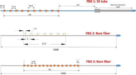 Design And Main Dimensions Of Fbg 1 10 Sensors Fbg 2 7 Sensors