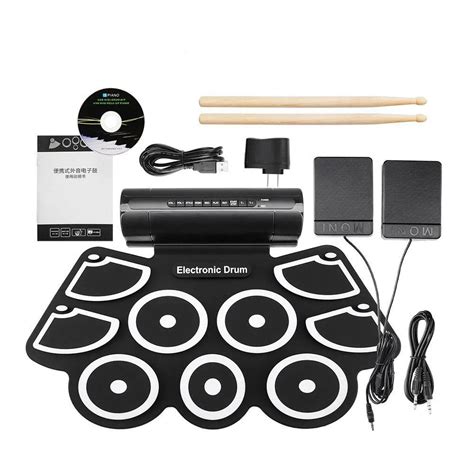 Portable Roll Up Electronic Midi Drum Set Kits 9 Pads Usb Midi Drum For