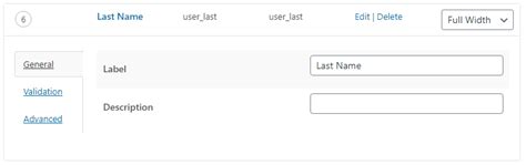 Form Field User Last Name Wordpress Form Builder Documentation Buddyforms