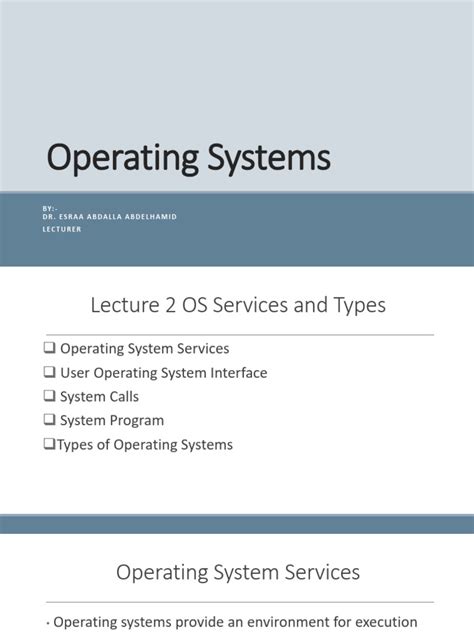 os lec 2 os services and types 1 pdf operating system command