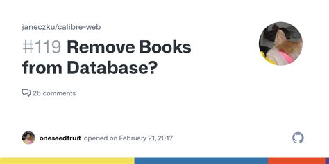 remove books from database · issue 119 · janeczku calibre web · github