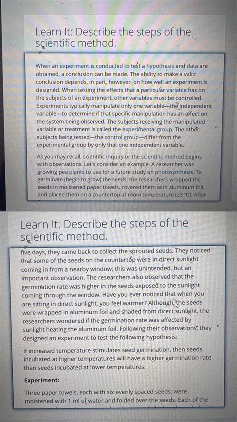 Answered: Learn It: Describe the steps of the… | bartleby