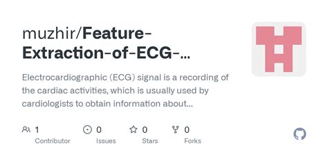 github muzhir feature extraction of ecg signals based on discrete