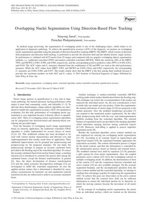 pdf overlapping nuclei segmentation using direction based flow