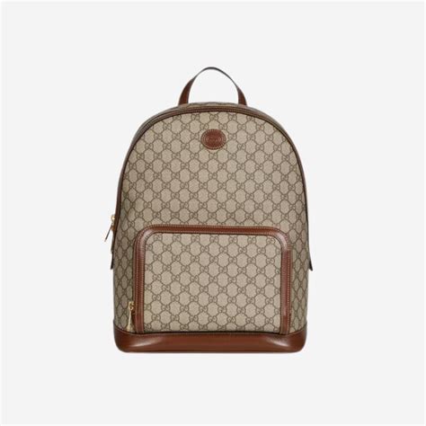 구찌 인터로킹 G 백팩 베이지 에보니 Gucci Kream