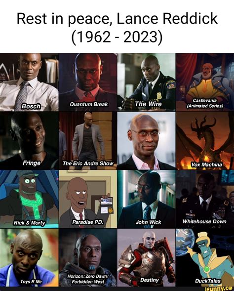 Rest In Peace Lance Reddick Bosch Fringe Bick And Morty Toys R Me 1962