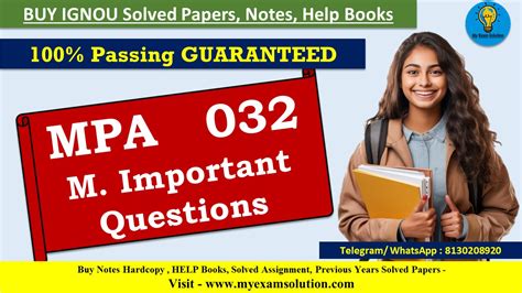 IGNOU Free MPA 032 Important Questions And Answers PDF In English My Exam Solution