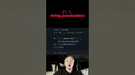 Remove All Punctuation From Python String 🐍 Shorts Python Youtube