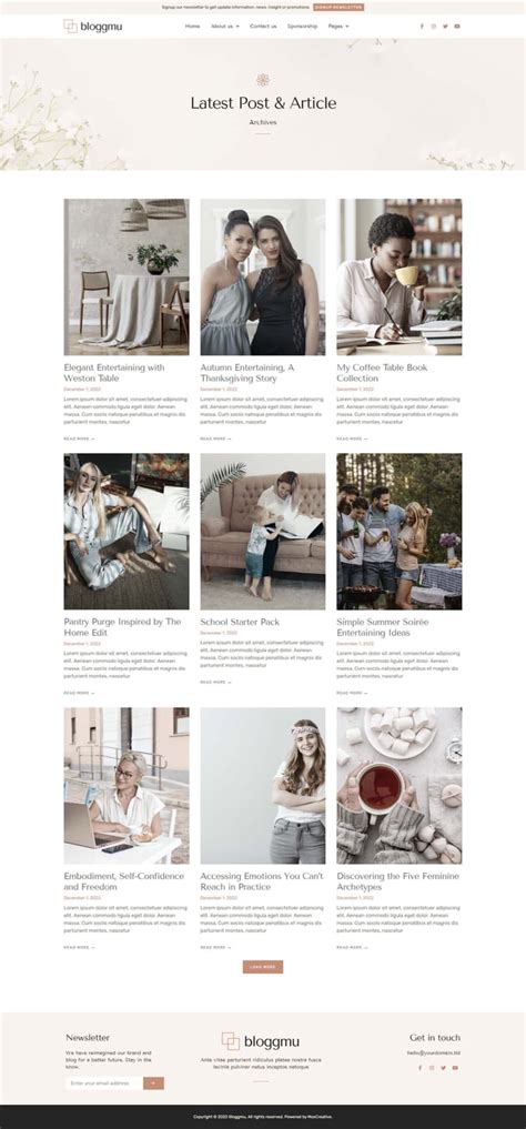 Bloggmu Feminine Blog Elementor Template Kit Wp Template Kits Ft Blog Template And Blog Post