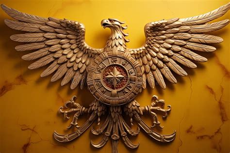 Roman Eagle Standard Carried By Legions Into Battle Illustration Photo
