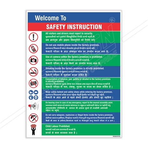 Safety Instruction General Safety Poster Protector Firesafety